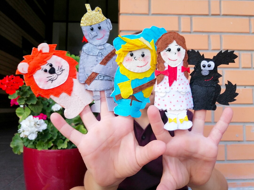 Wizard of Oz Characters. Felt Finger Puppets. Set of 5 Felt - Etsy