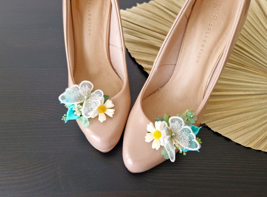 Butterfly Shoe Clips: Boho Wedding Floral Shoe Brooches - Etsy