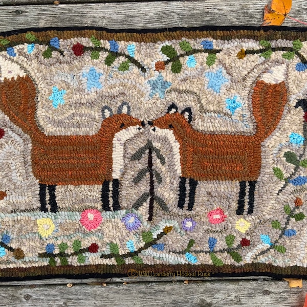 Primitive Hooked Rug - Etsy