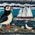 Primitive Hooked Rug Hooking Pattern Puffin Bluenose Sailboat Ocean ...