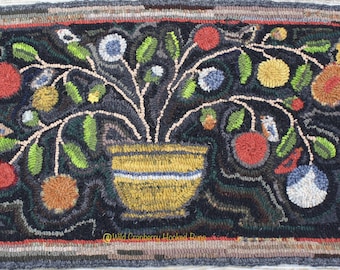 Primitive Hooked Rug Hooking Pattern Puffin Bluenose Sailboat Ocean ...