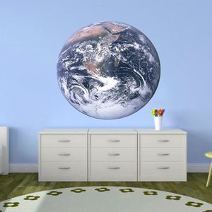 3D Earth Decal, 3D Earth Sticker, 3D Earth Wall Decor - Etsy