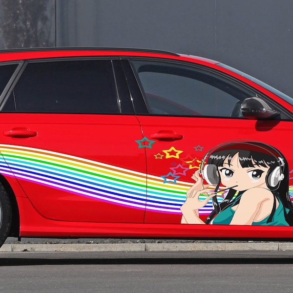 Anime Car Decal - Etsy
