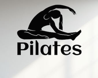 Pilates Wall Decal Pilates Wall Sticker Yoga Wall Art Pilate Wall Decor ...