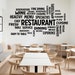 Restaurant Word Cloud Wall Decal – Personalized Dining & Menu Inspired ...