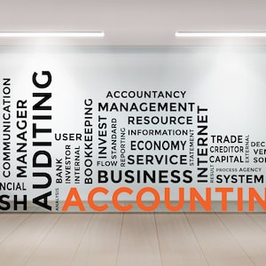 Accounting Wall Decor Office Wall Decal Idea Teamwork Business Worker ...