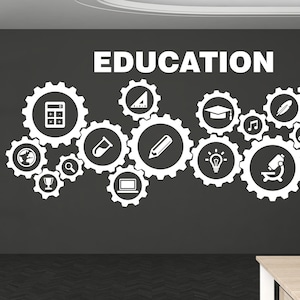 Education Wall Decal School Wall Decal Stem Technology Office Wall ...