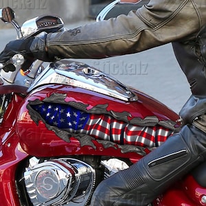 American Flag Decal for Motorcycle US Flag Racing Bike Wrap US Flag ...