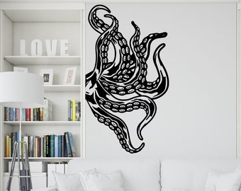 Octopus Wall Decor, Octopus Wall Decals, Tentacles Wall Art, Stickers ...