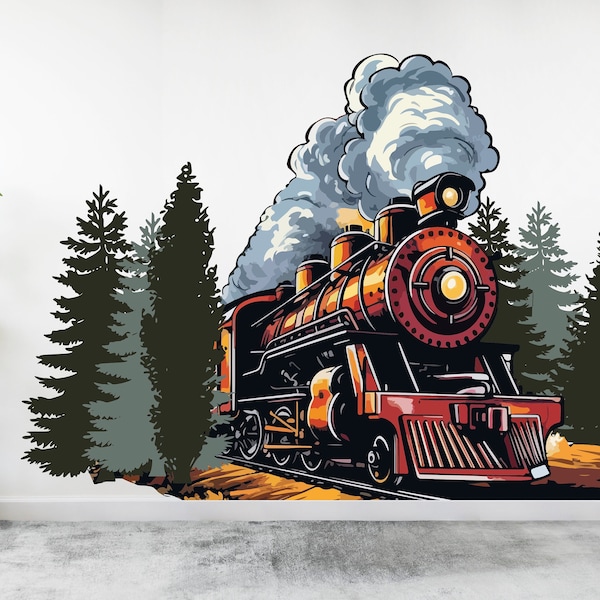 Steam Engine Wall Decal - Etsy