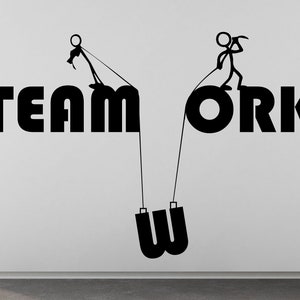 Teamwork Wall Decor Office Wall Decal Idea Teamwork Business Worker ...