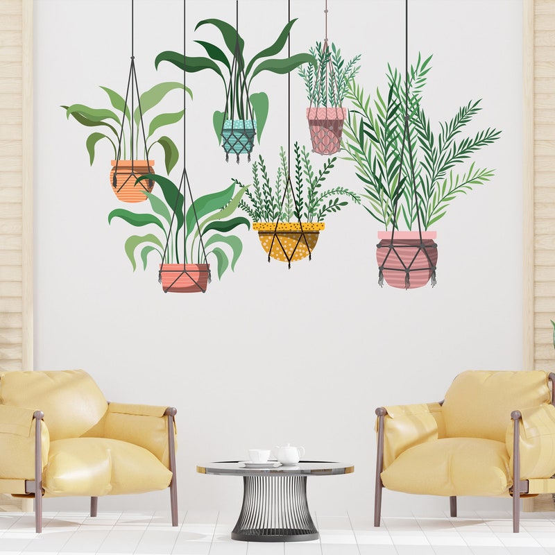 Plant Wall Decals - Etsy