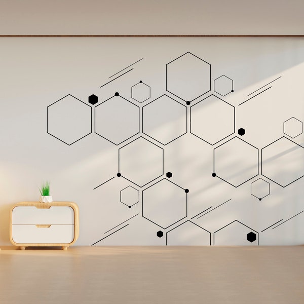 Geometric Wall Decal - Etsy