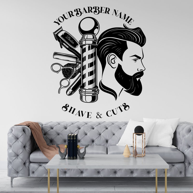Custom Barber Stickers - Etsy