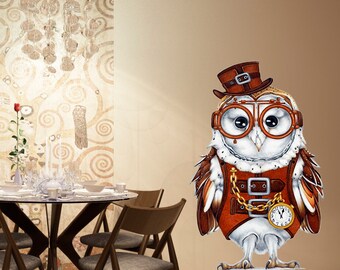 Wise Owl Wall Sticker Decal - Etsy