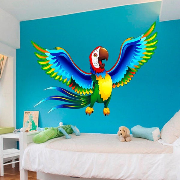 Parrot Wall Sticker - Etsy