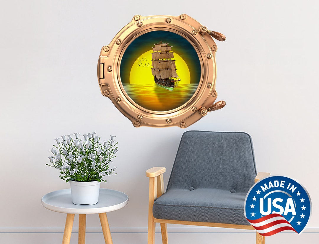 Ship Porthole Wall Decal. Submarine Vinyl Sticker Murals. Nautical ...