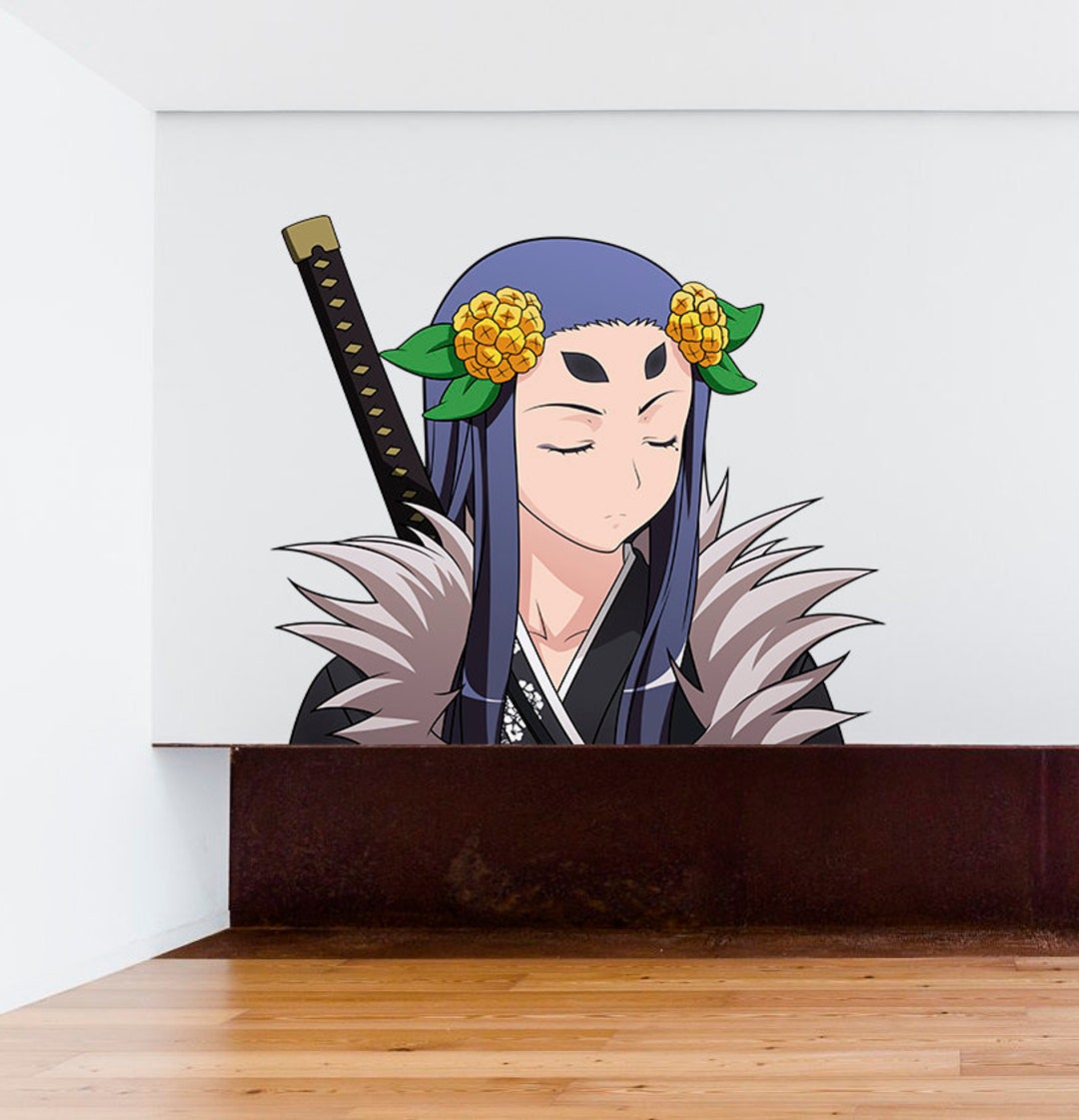 Anime Samurai Girl Wall Art, Anime Samurai Girl Sticker, Anime Samurai ...