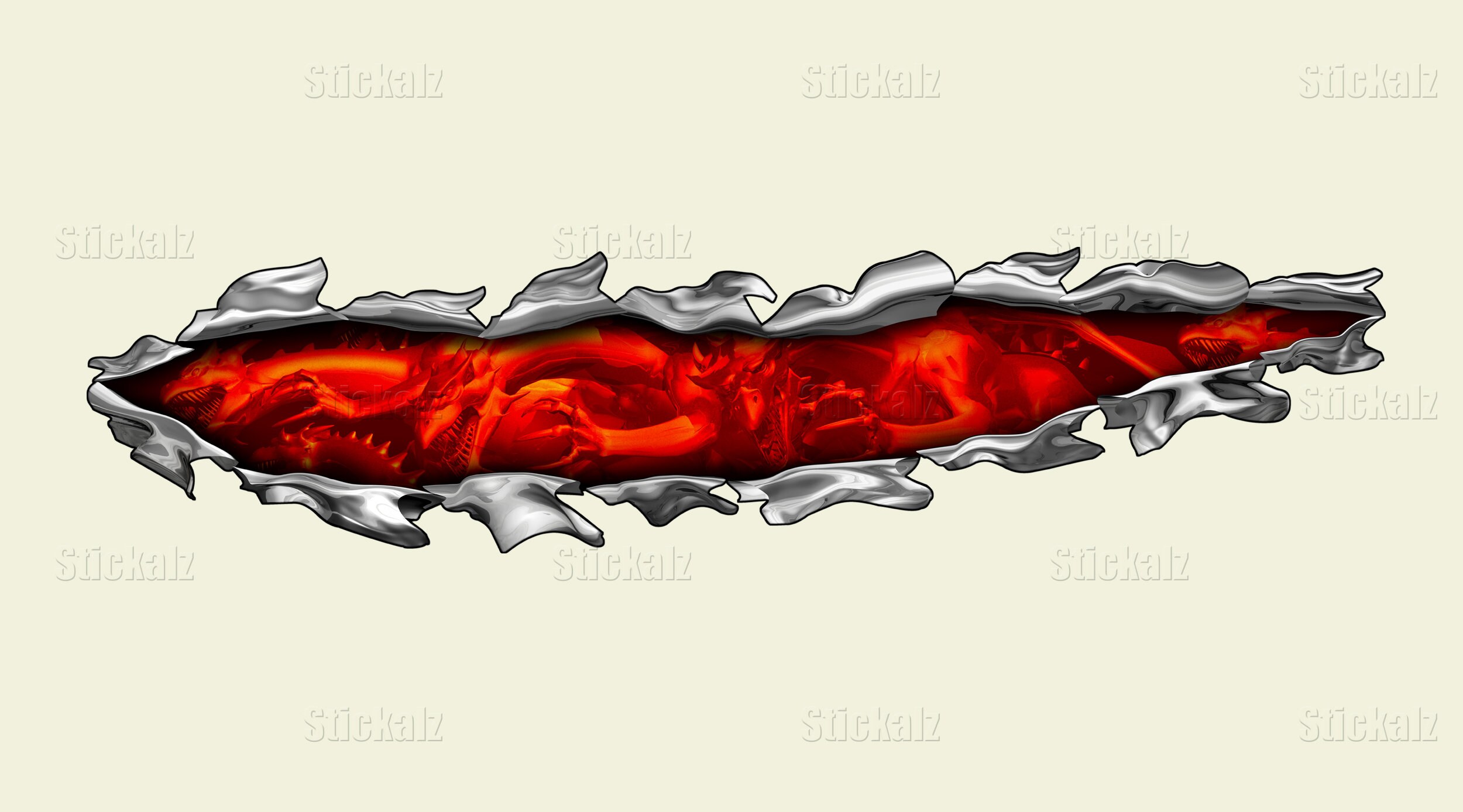 Dragons Ripped Metal Crotch Rocket Decal Lizard Full Color - Etsy