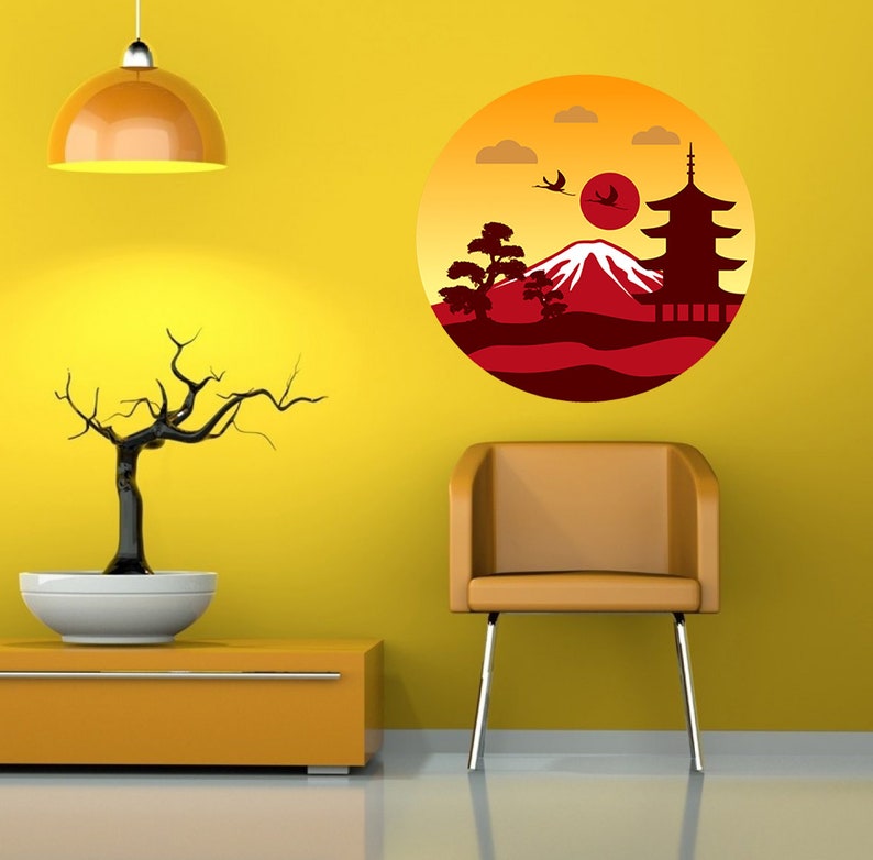 Fuji Mountain Decal, Fuji Mountain Sticker, Fuji Mountain Wall Decor - Etsy