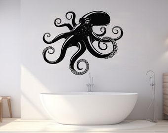 Octopus Wall Decor, Octopus Wall Decals, Tentacles Wall Art, Stickers ...