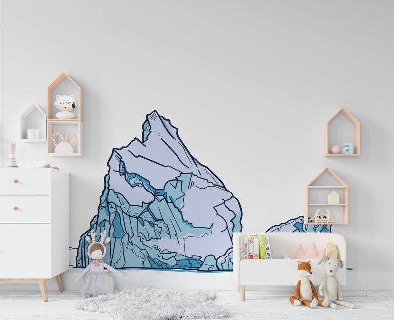 Iceberg Wall Decal, Arctic Inspired Home Decor, Arctic Wonderland Wall ...