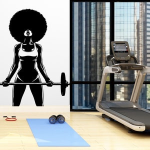 Gym Wall Decal Fitness Wall Art Custom Name Decor Crossfit Wall Decal ...
