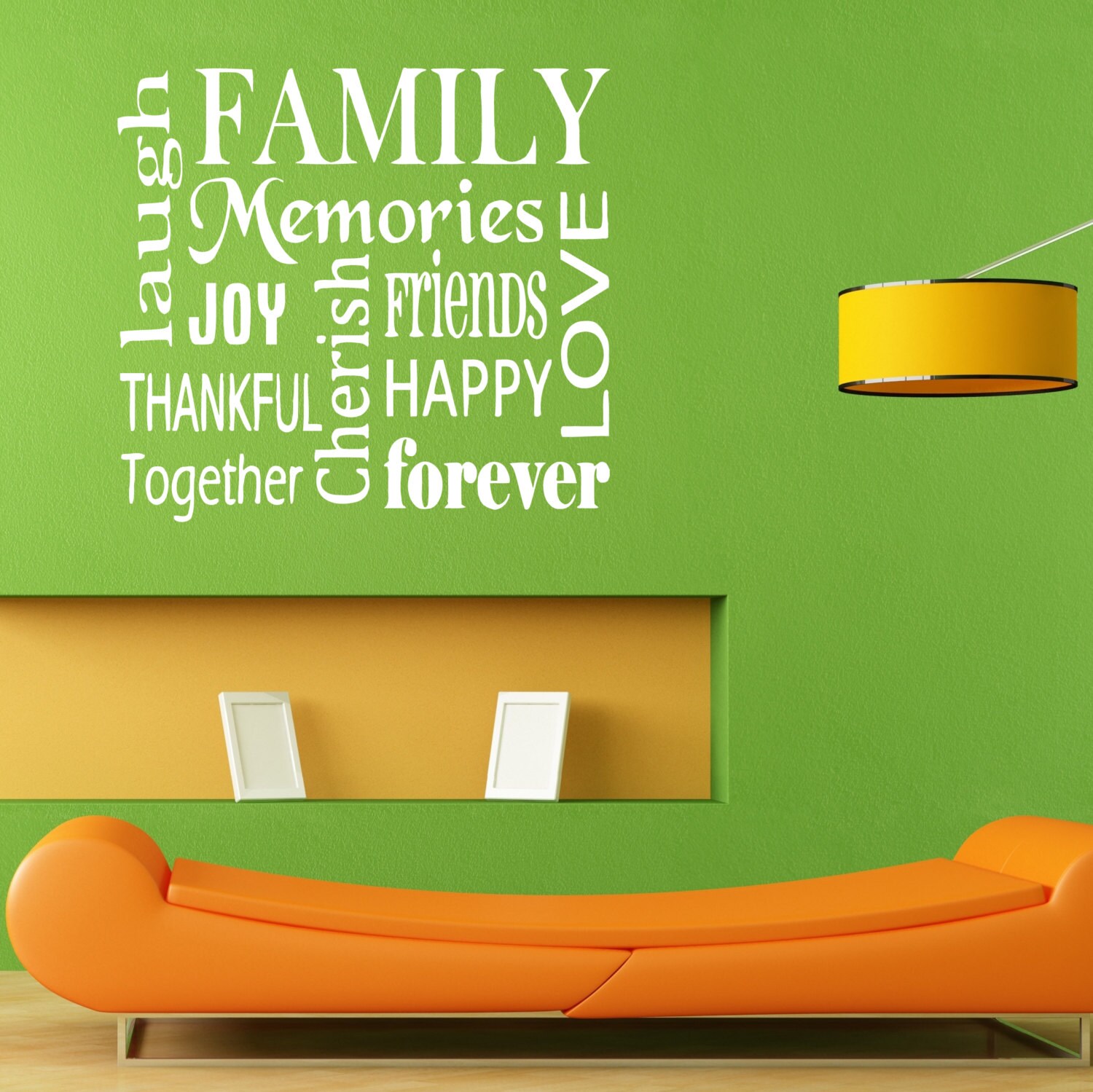 Love Family Friends Happy Joy Quote Wall Sticker Vinyl Mural Decal Home ...
