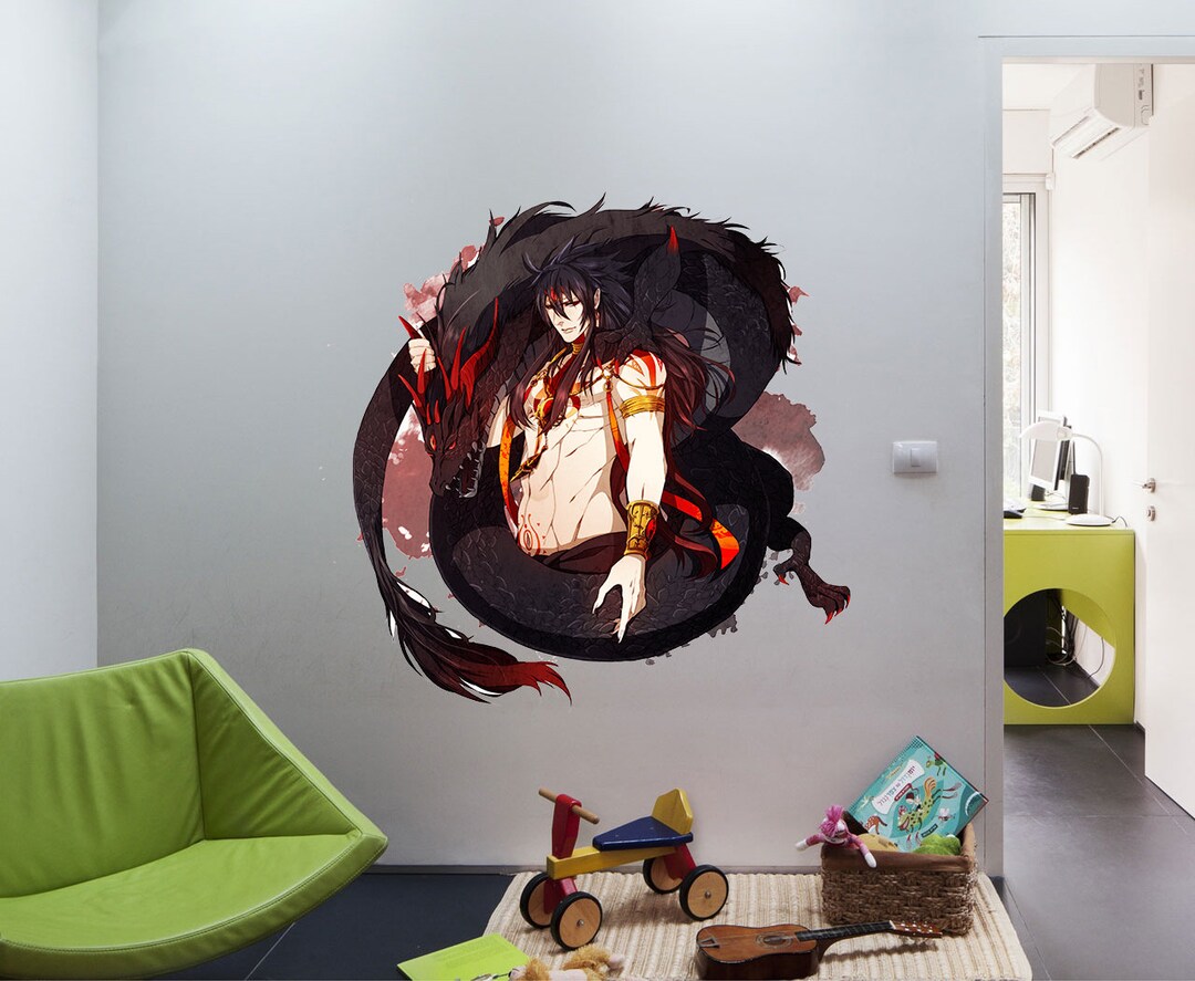 Fantasy Dragon Anime Decal, Fantasy Dragon Anime Sticker, Fantasy ...