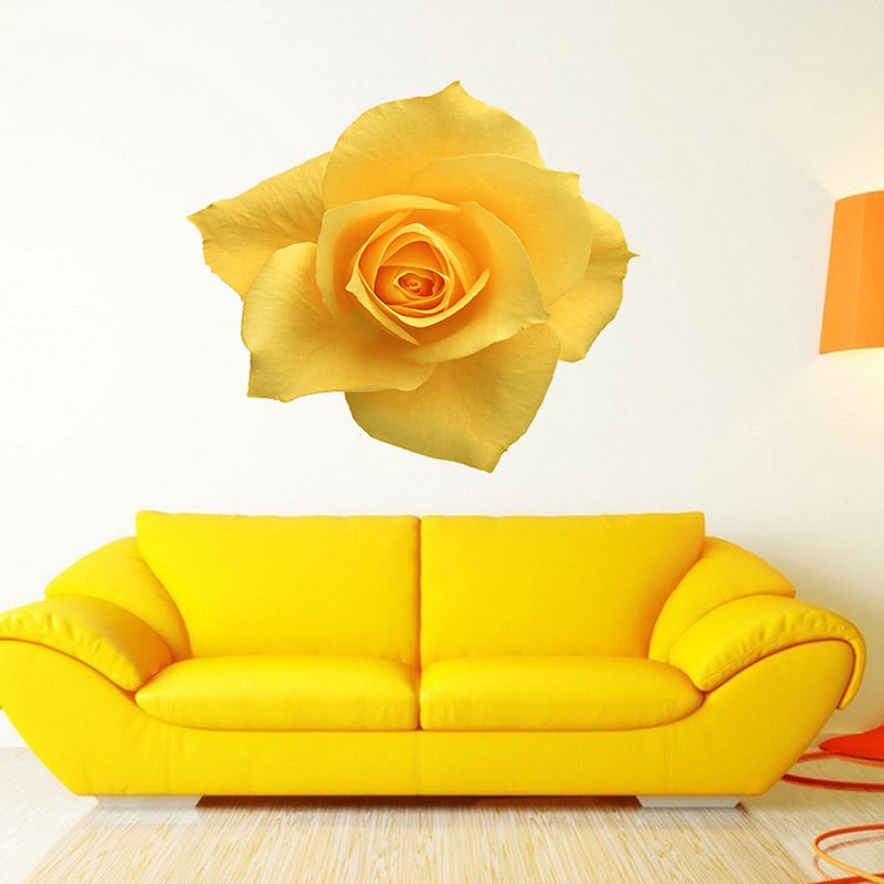 Rose Wall Decal - Etsy