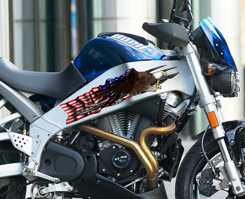 American Flag Decal for Motorcycle US Flag Racing Bike Wrap US - Etsy
