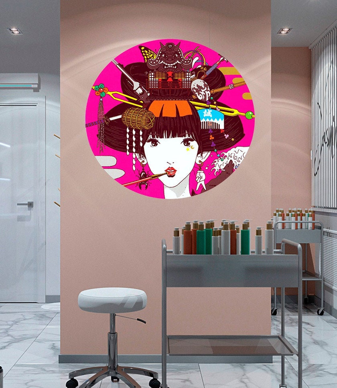 Beauty Saloon Wall Decal, Beauty Saloon Wall Sticker, Beauty Saloon ...