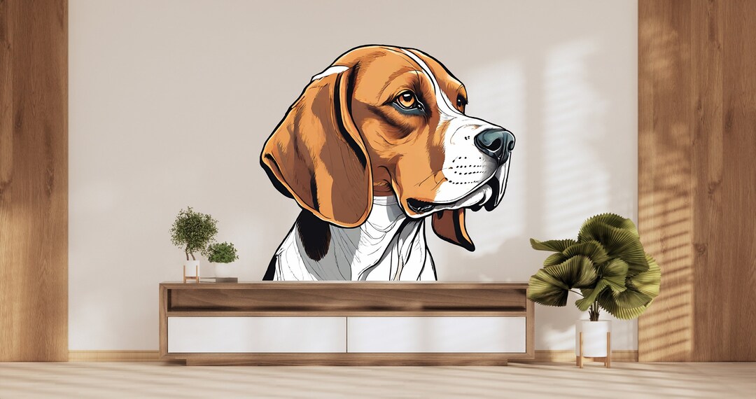 Dog Wall Decal, Beagle, Dog Decor Dog Wall Art Decal Dog Lover Animals ...