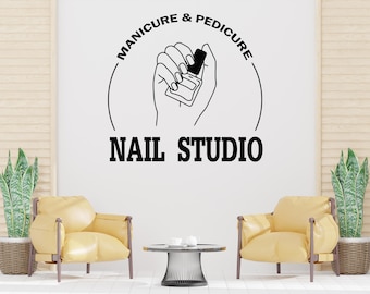 Custom Nail Salon Sign Decal: Personalized Vinyl Window Sticker - Etsy ...