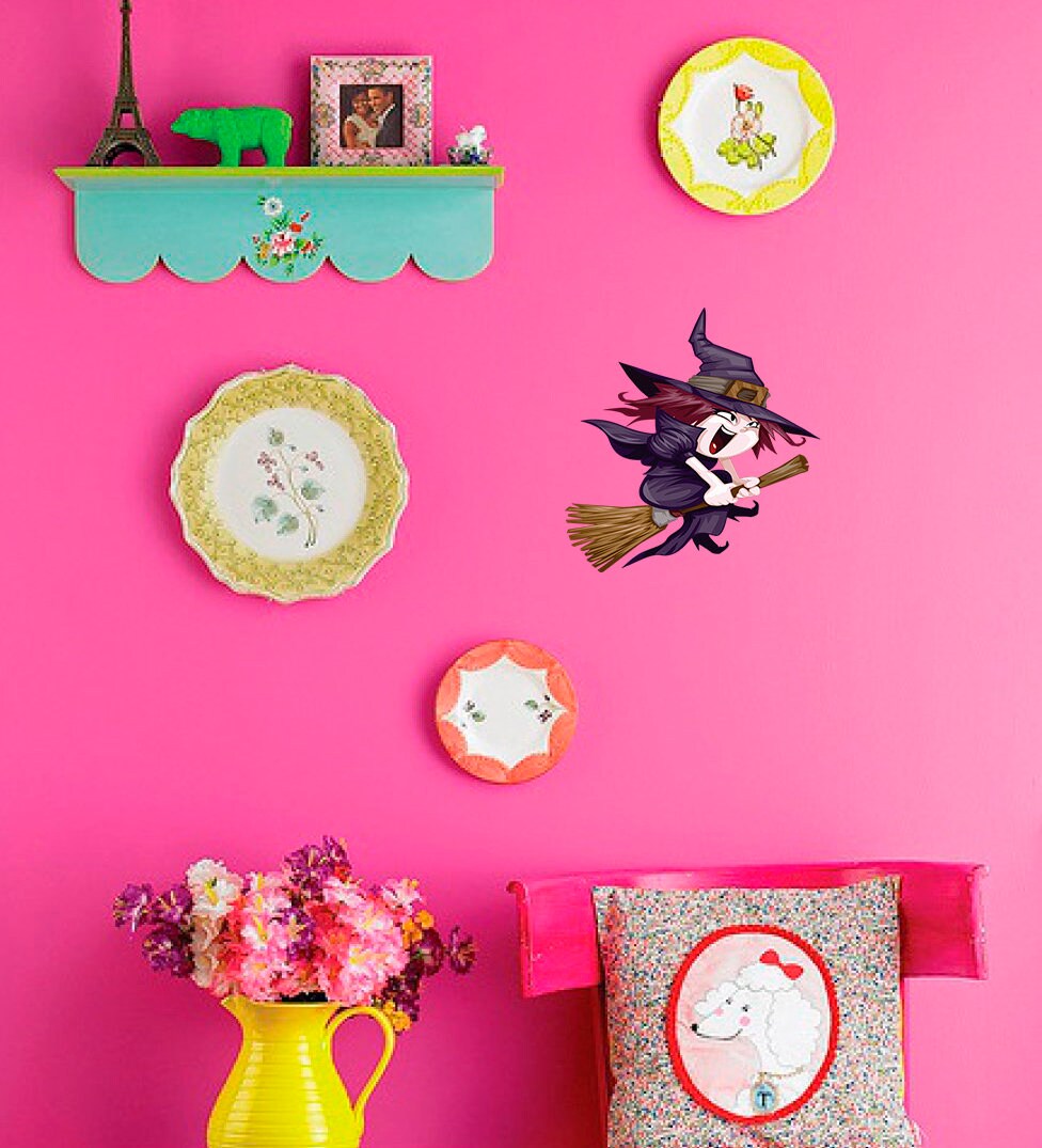 Baby Witch Decal, Baby Witch Nursery Sticker, Baby Witch Nursery Wall ...