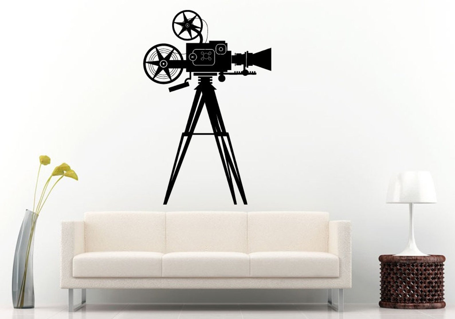 Movie Film Cinema Roll Vintage Video Camera Wall Decal Vinyl | Etsy