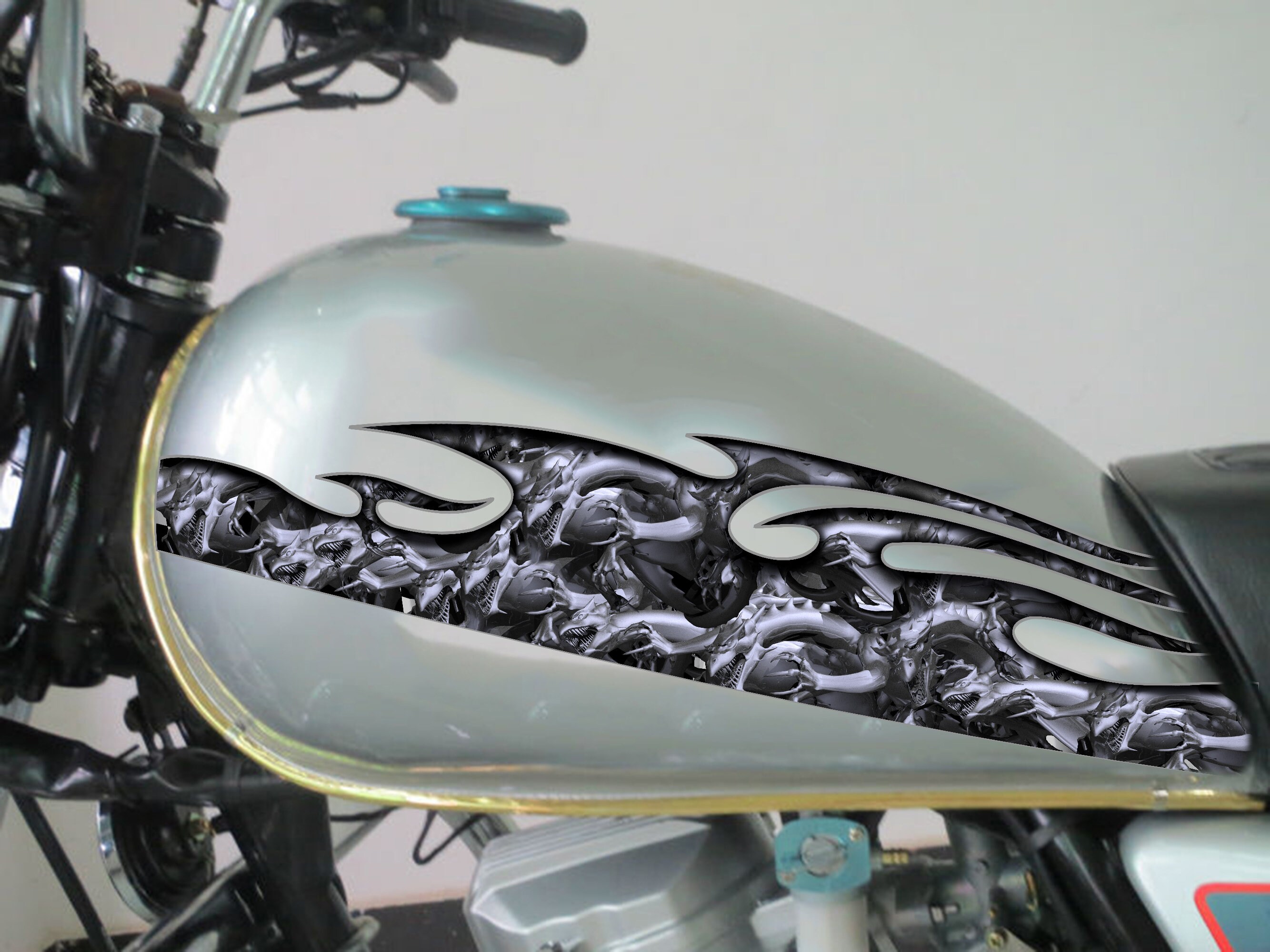 Dragon Bike Sticker Dragon Dirt Bike Full Color Vinyl - Etsy