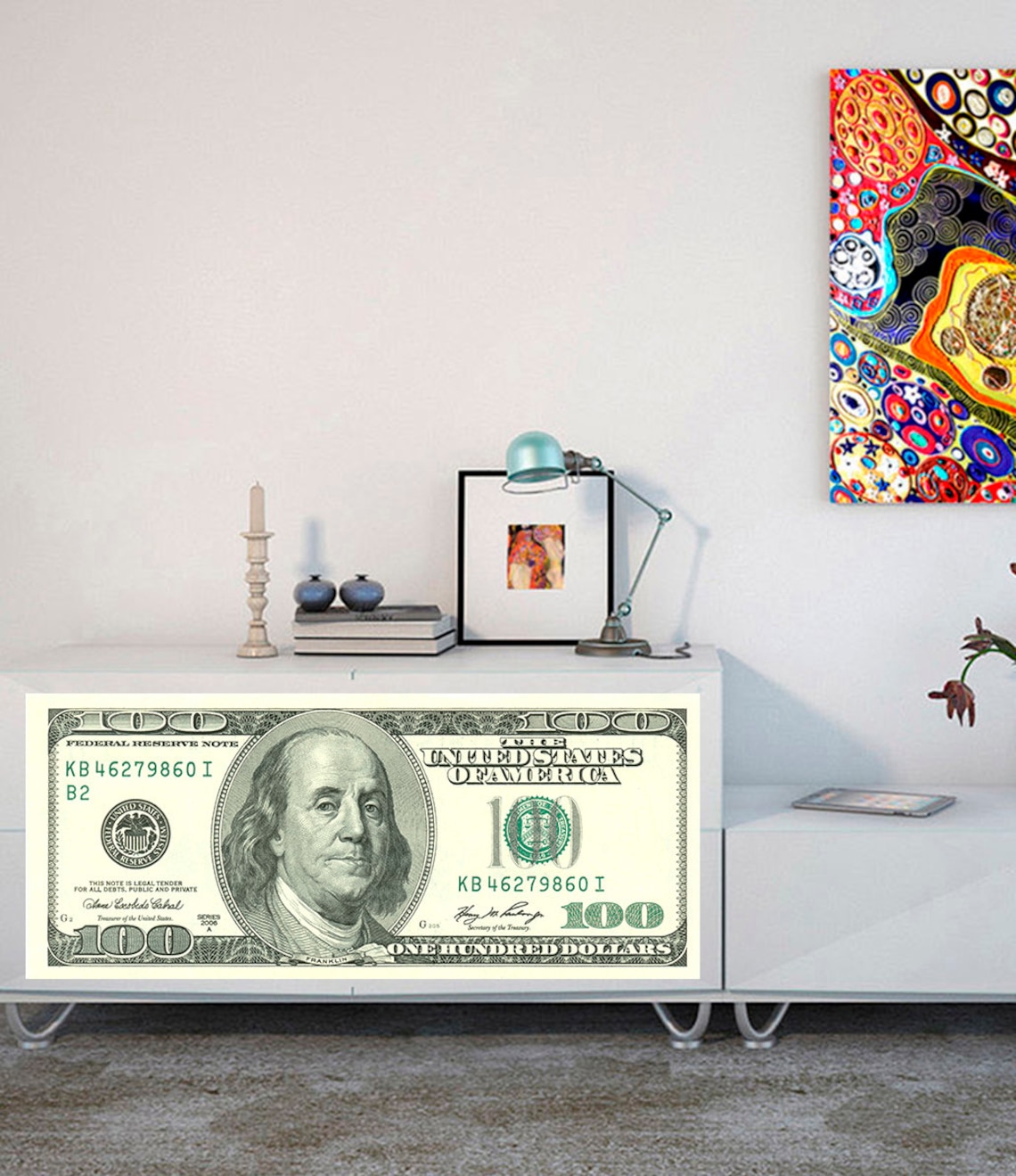 Hundred Dollar Bill Decal Hundred Dollar Bill Money Sticker - Etsy