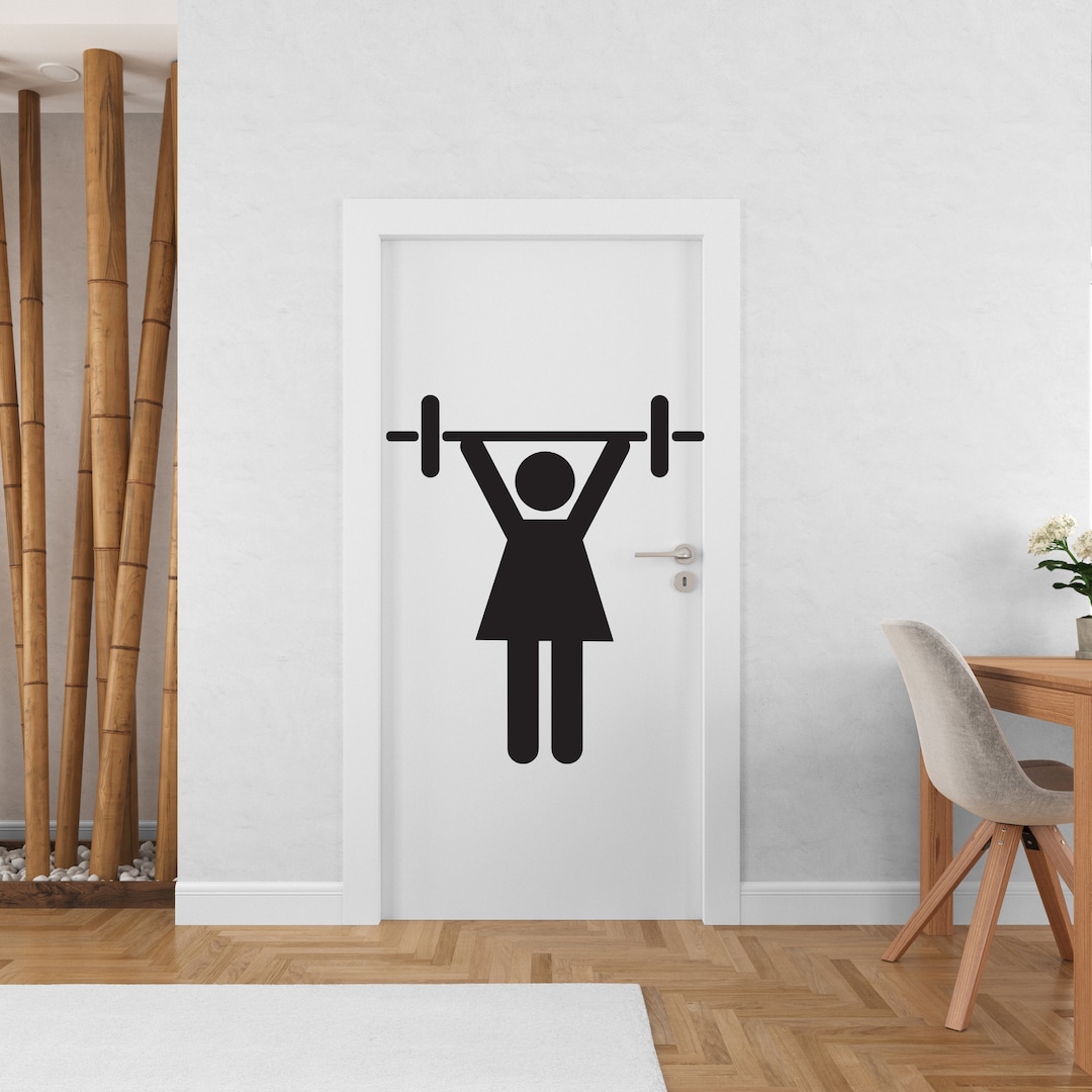 Bathroom Woman Sign Decal, Bathroom Door Decal, Bathroom Door Sign ...