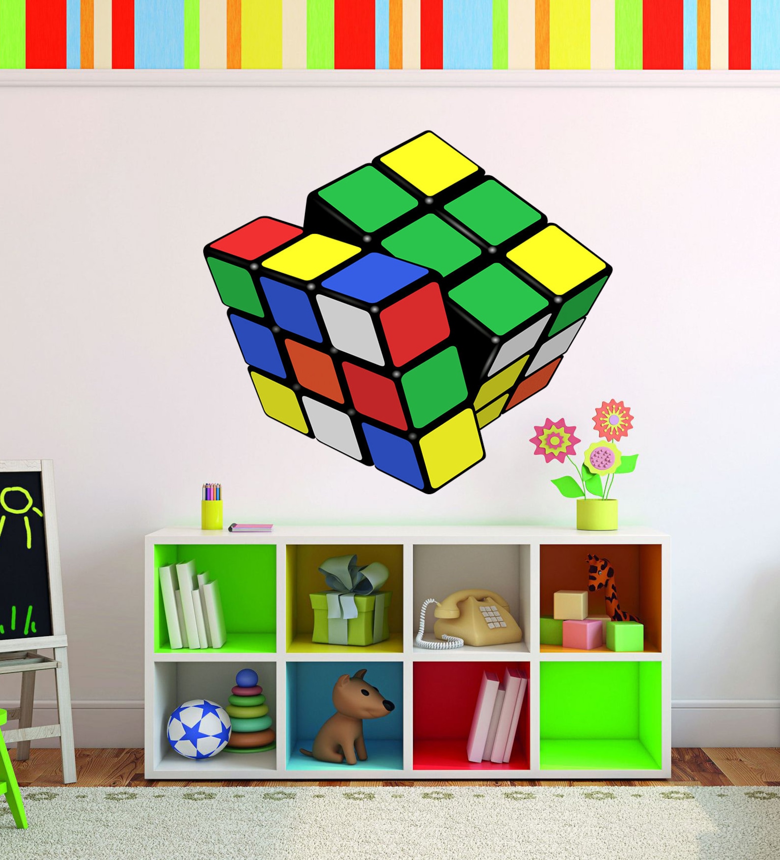 Rubik's Cube Wall Decal Rubik's Cube Wall Sticker - Etsy