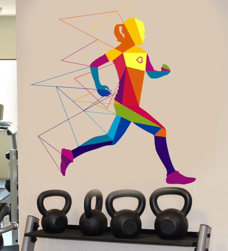 Runner Wall Decal, Runner Wall Sticker, Runner Wall Decor, Runner Wall ...