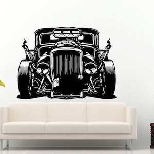 Hot Rod American Muscle Car Racing Sports Vehicle Wall Decal Vinyl ...