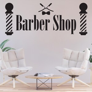 Barber Wall Decal, Barber Wall Decal, Barbershop Wall Decor, Custom ...
