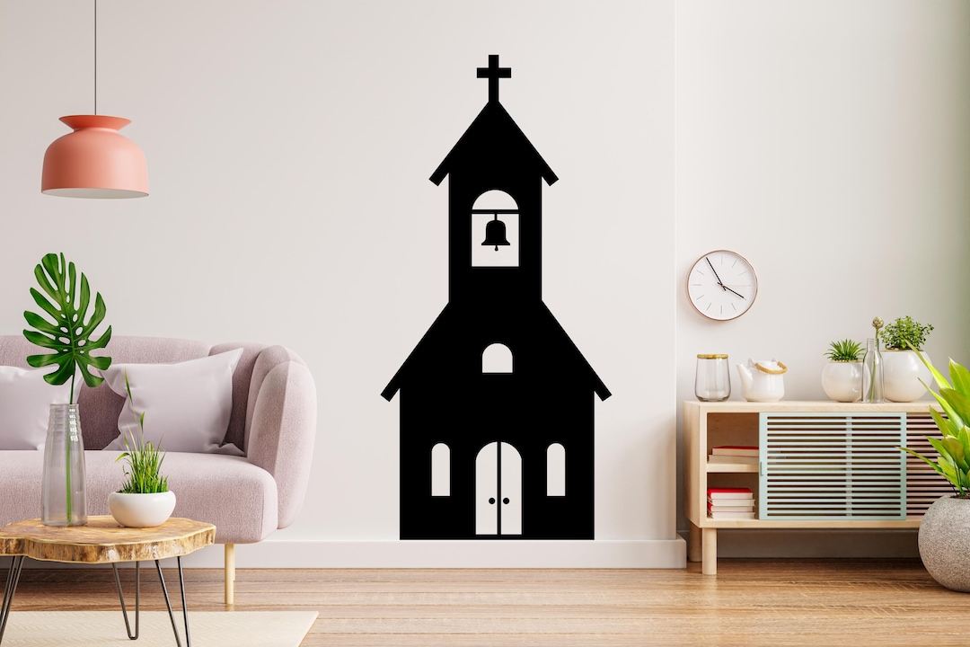 Church Wall Decal, Religious Wall Sign, Christian Wall Decal, Church ...