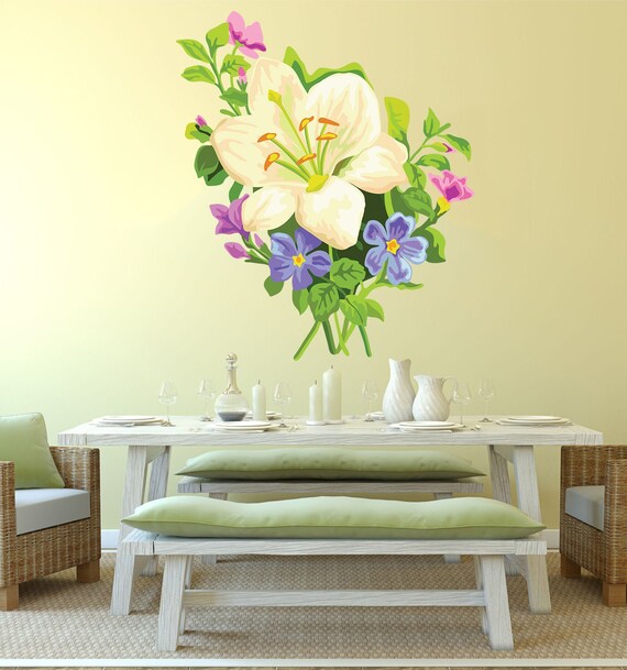 Lily Decal Lily Sticker Lily Wall Decal Lily Wall Sticker - Etsy