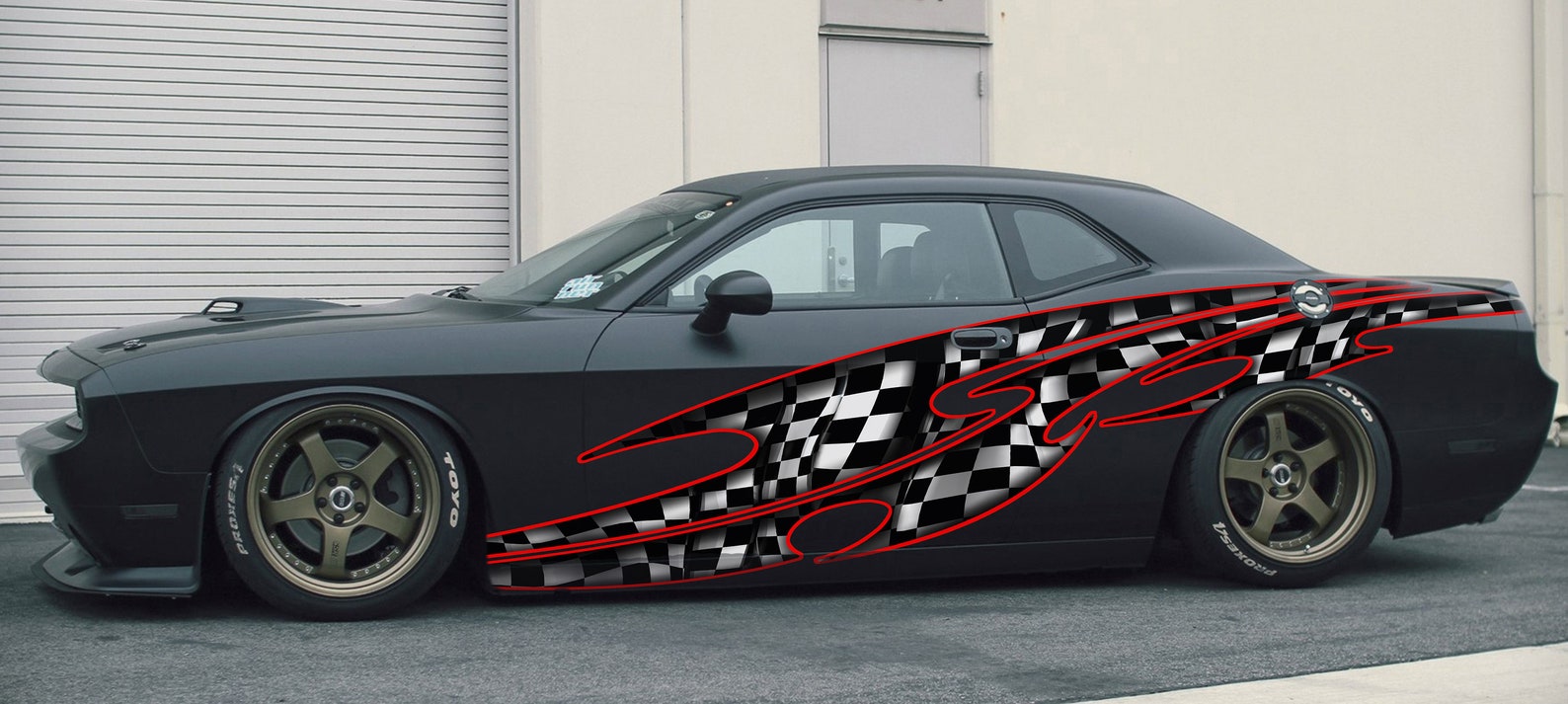 Checkered Flag Car Wrap Checkered Flag Car Decal Checkered - Etsy