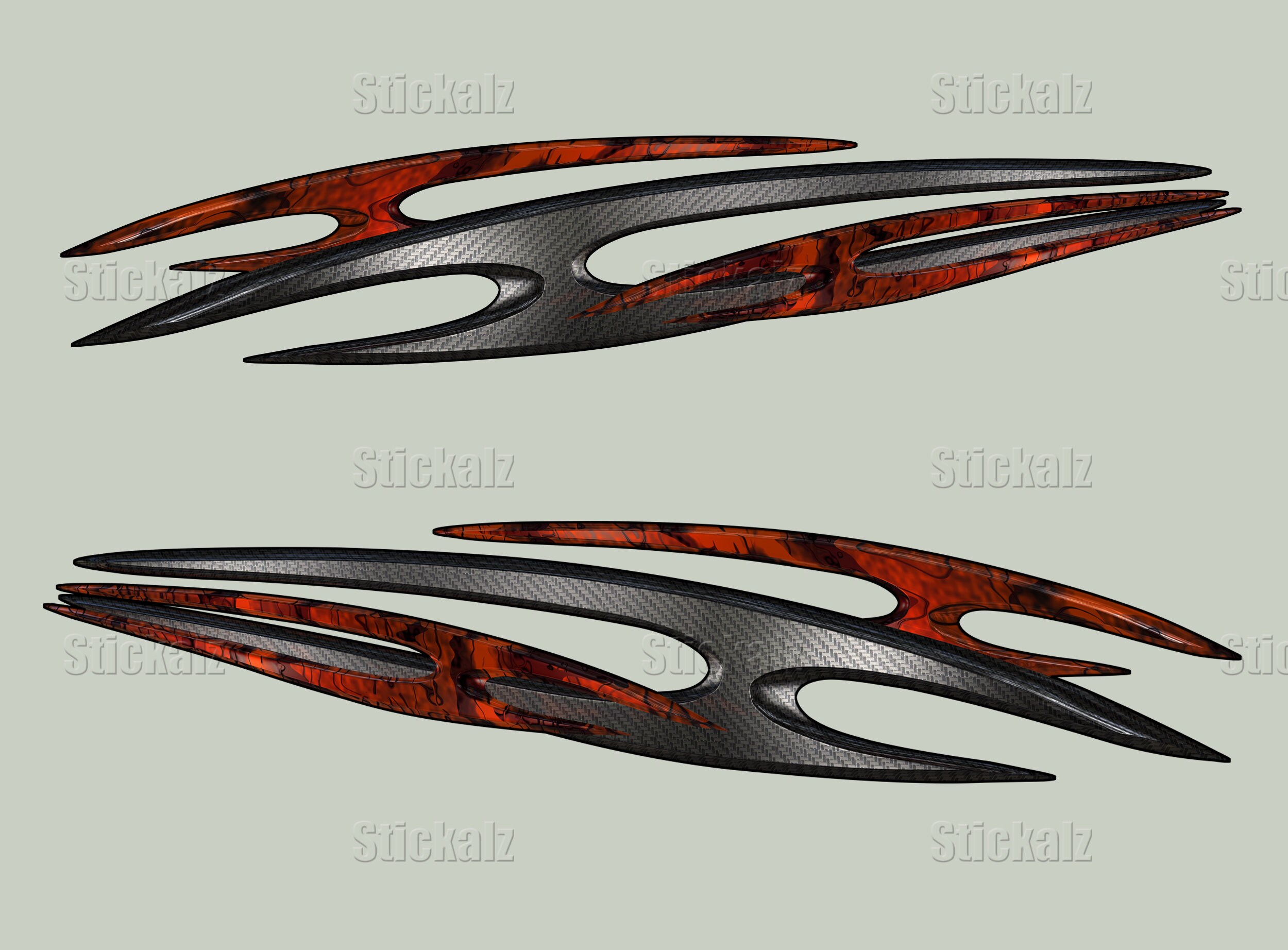 Tribal Racing Stripes Boat Sticker Tribal Boat Full Color - Etsy