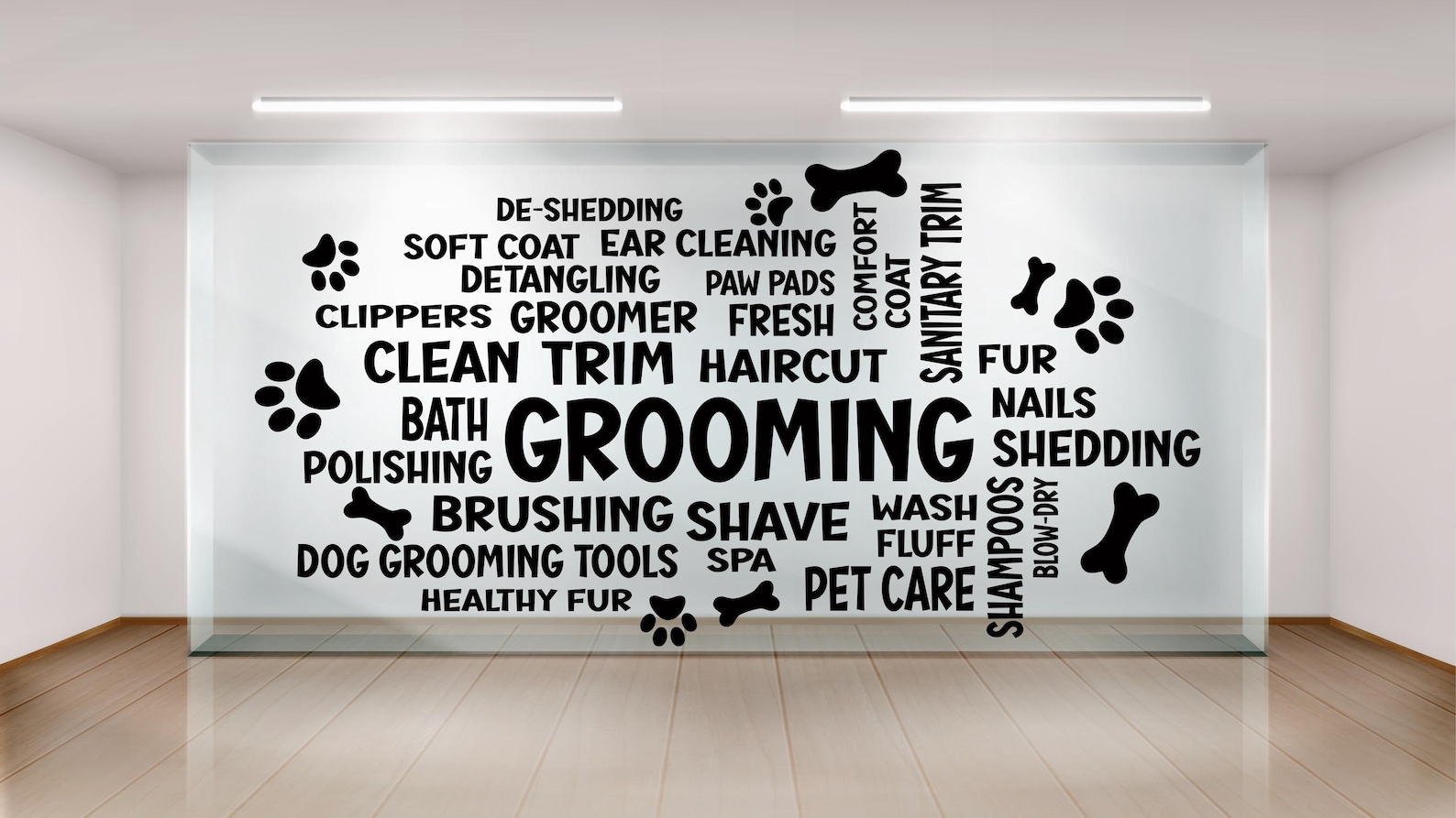 Grooming Wall Decal – Grooming Wall Decor, Fun & Stylish Decor for Pet ...