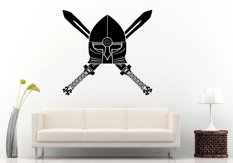 Medieval Knights Helmet and Swords Wall Decal Vinyl Sticker - Etsy