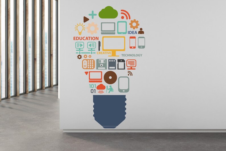 Technology Vinyl Wall Art Decal, Circuit Board Wall Decal, Office Wall ...